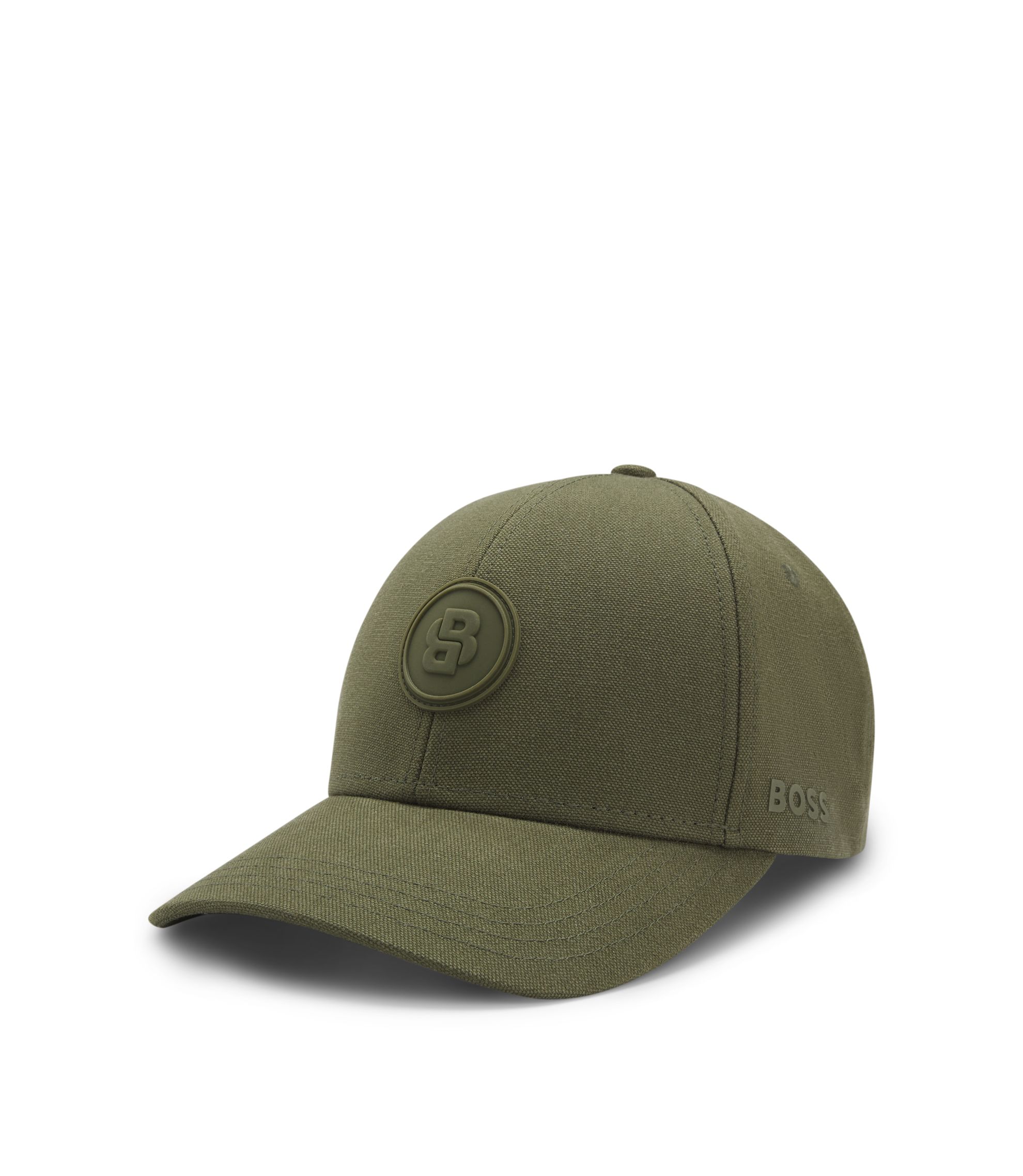 BOSS BOSS Cotton Canvas Cap with Monogram Badge